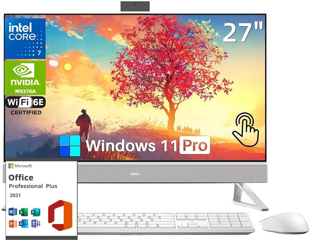 Dell Inspiron 7730 27″ All-in-One Desktop, FHD Touchscreen, Core 7-150U ...