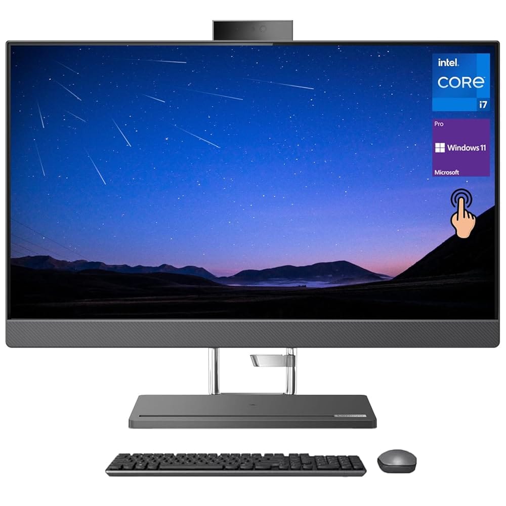 Lenovo IdeaCentre 5 AIO Desktop, 27″ QHD 100Hz Touchscreen, Intel Core ...