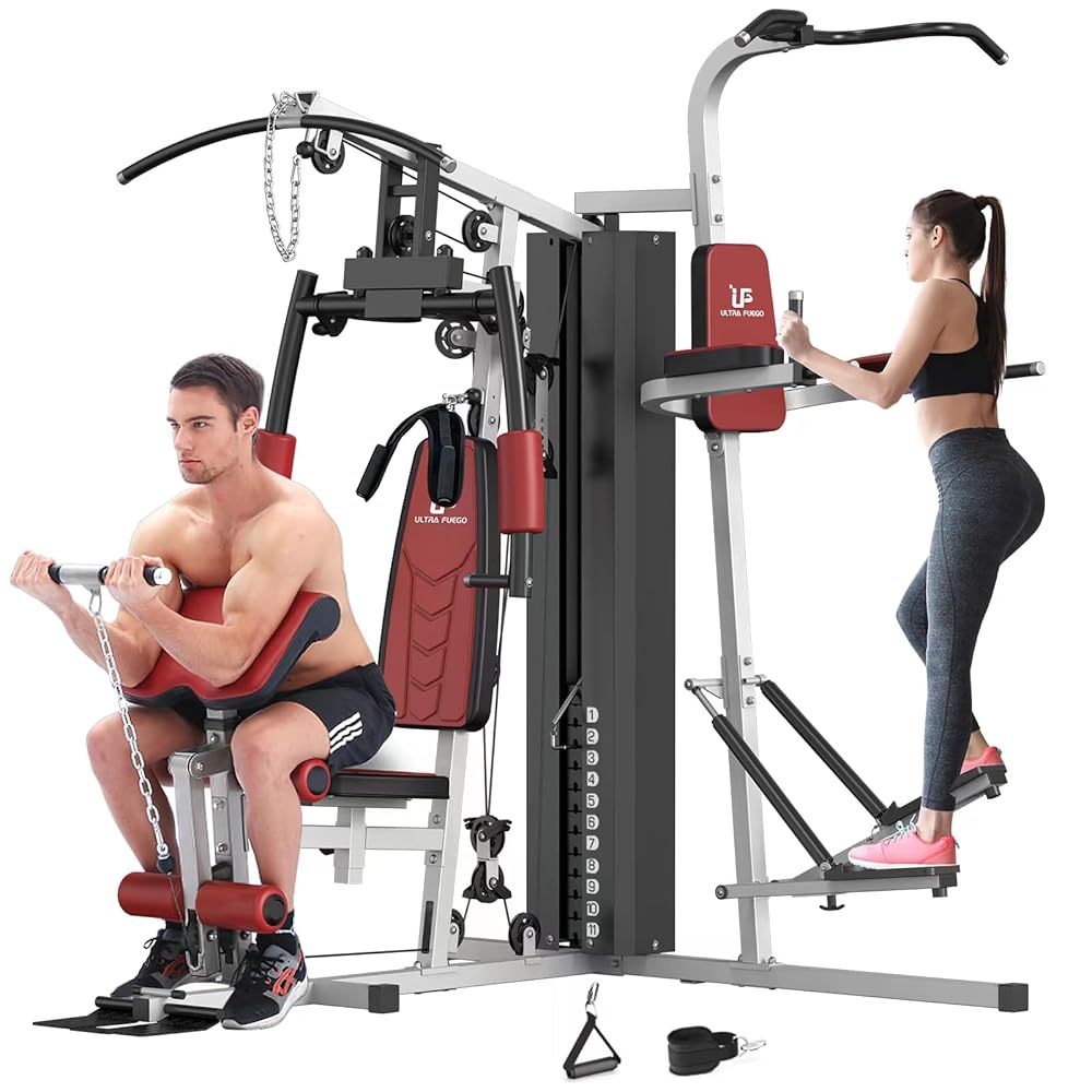 Multifunctional Home Gym Equipment Workout Station with Pulley System ...