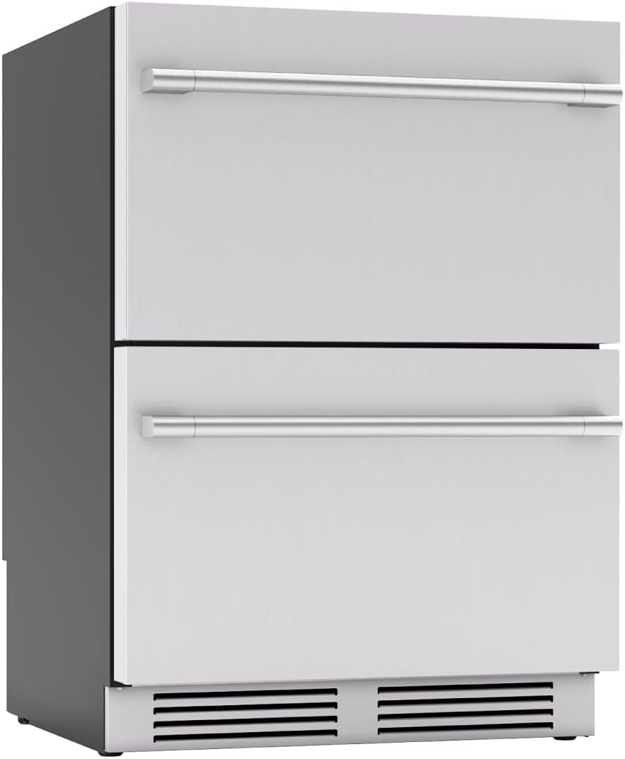 Zephyr Presrv 24 Inch Dual Zone Refrigerator Drawers Wine & Beverage ...
