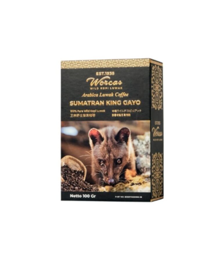Sumatran King Gayo Arabica Weasel luwak Civet Cat Ground Coffee, 100g, Premium Wild Kopi – S K Ditta