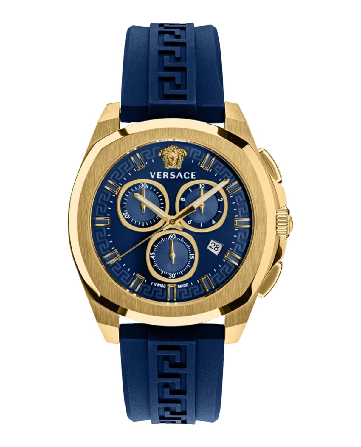 Versace Geo Chrono Collection Luxury Mens Watch Timepieces with a Blue ...