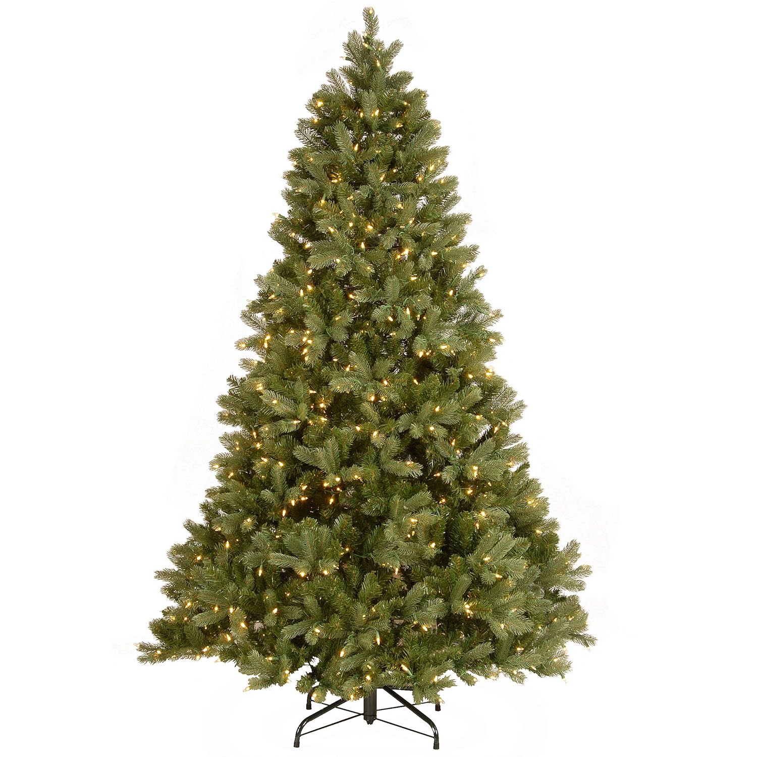 National Tree Company 7.5 ft Pre-Lit Downswept Douglas Fir Artificial ...